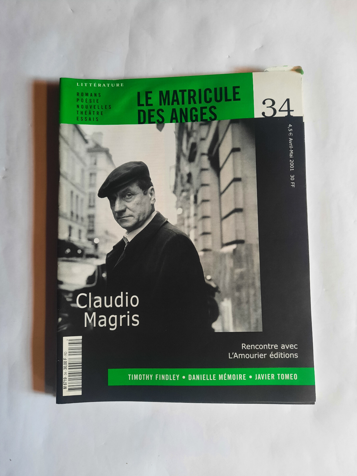 Le matricule des anges 34 Avril 01 Claudio Magris L'amourier Editions ...