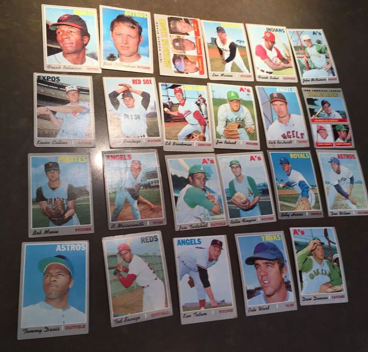 Topps Set Of 23 1970 Baseball Cards F-EX | eBay