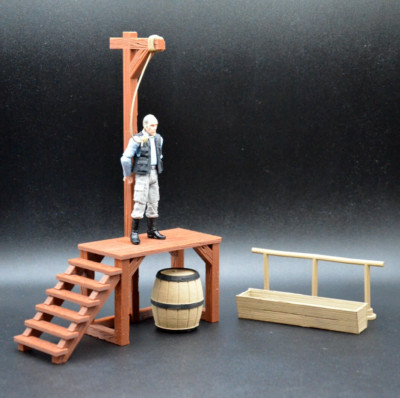 WESTERN GALLOWS PLAYSET 1:18 SCALE DIORAMA 3.75 IN FIGURE STAR WARS GI ...