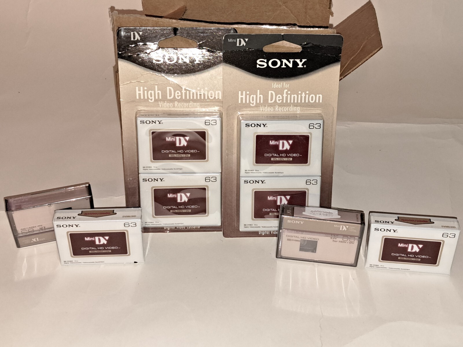 8 TAPES NOS NIB SONY Mini DV 63 ME HD HDV Digital tape Cassette camera ...