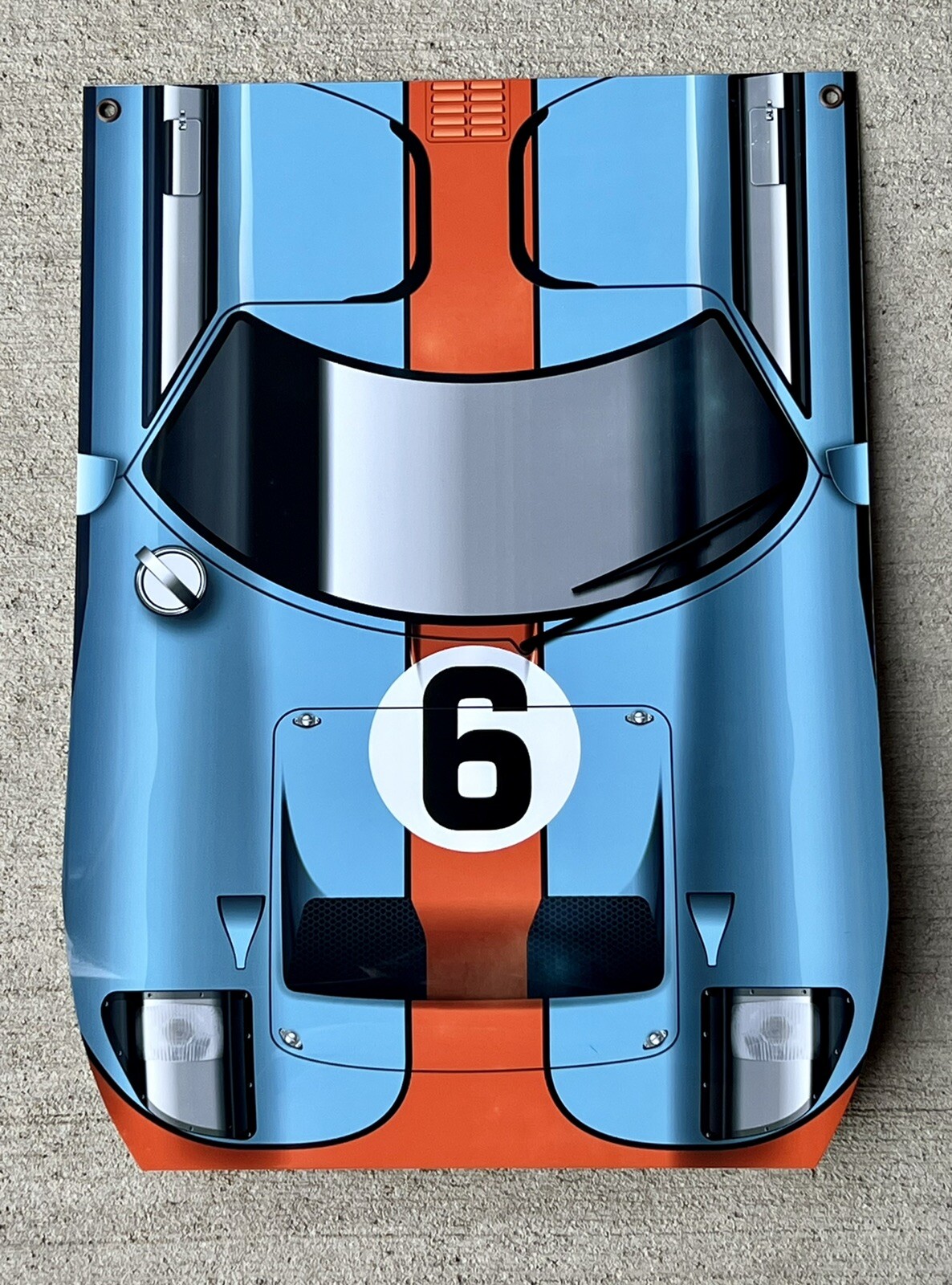Wow!!! Gulf Ford Gt40 Lemans Racing Metal Sign 18 Inch Curved Sign | eBay