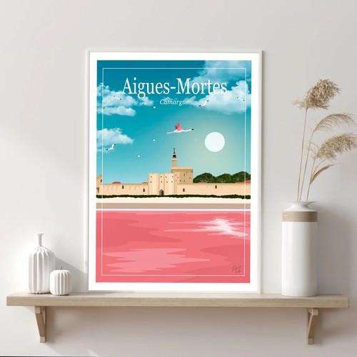 Agues-Mortes Wall Art poster Choose your Size | eBay Australia