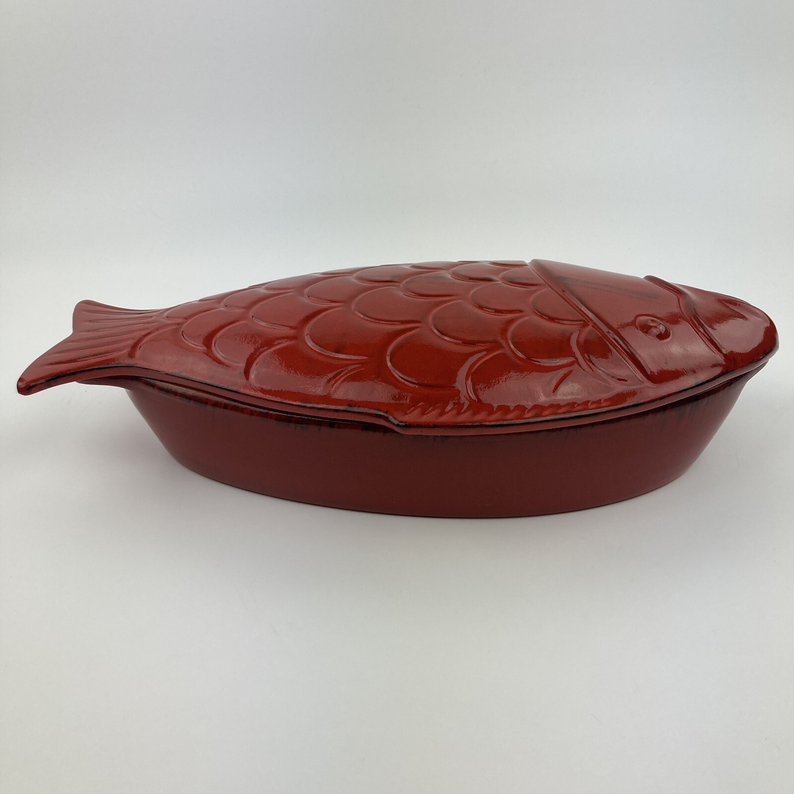 NEW! Piral Albisola Terracotta Fish Baking Dish w/ Lid Made in Italy ...