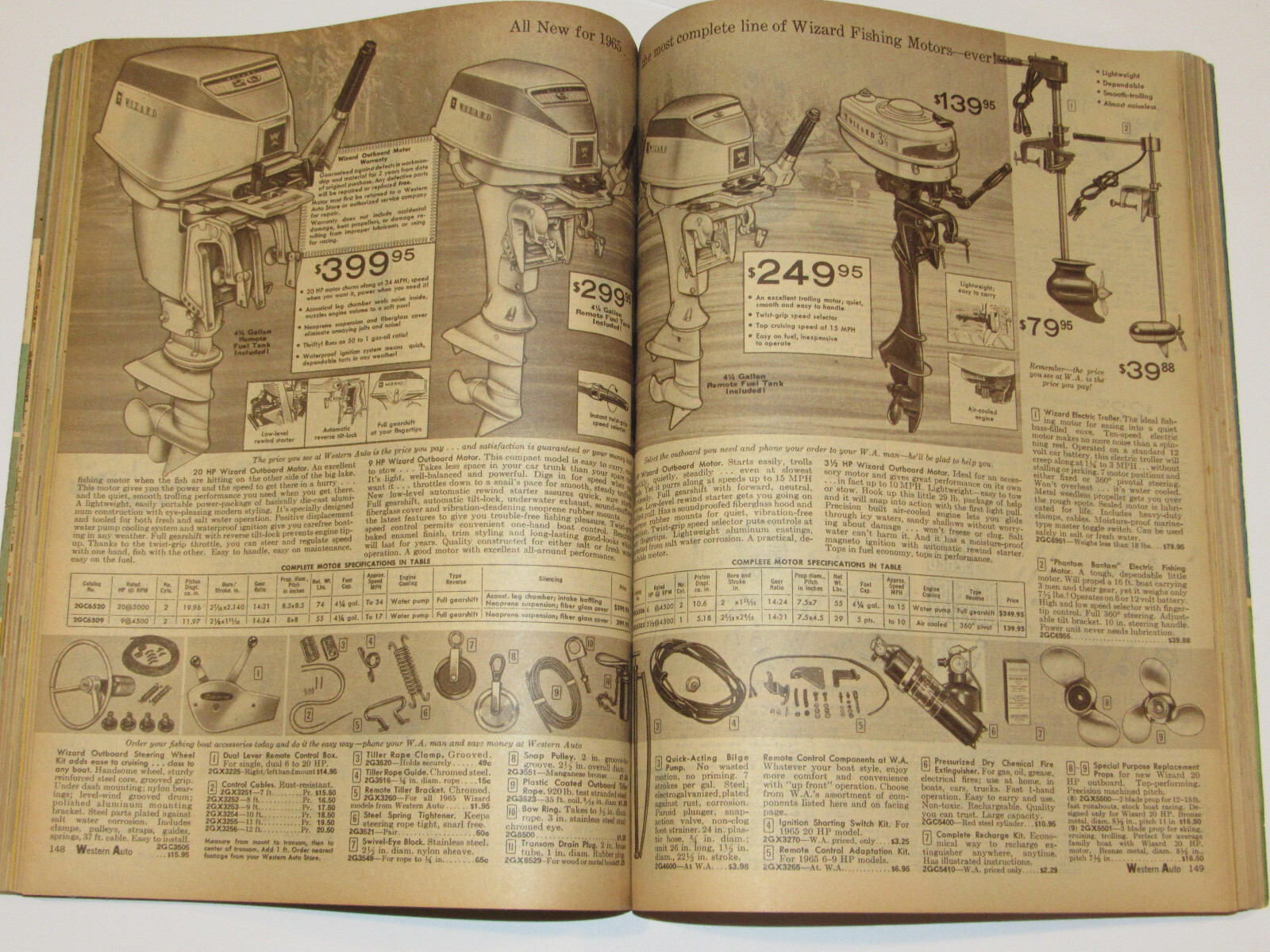 VTG 1965 WESTERN AUTO CATALOG! MOWERS/FISHING/BIKES/APPLIANCES/TV ...