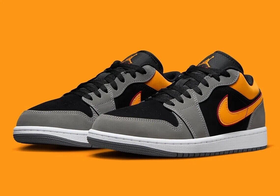 NEW Air Jordan 1 Low SE Men Sz 7 Black/Vivid Orange-LT NEW Air Jordan 1 Low SE Men Sz 7 Black/Vivid Orange-LT