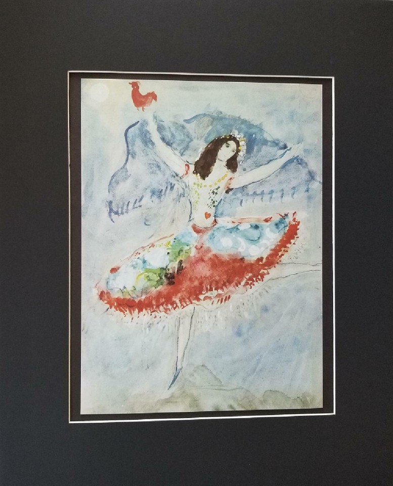 Marc Chagall Aleko "The Dance" Mounted Offset Color Lithograph 1969 ...