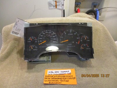 1996 GMC JIMMY S15 S10 BLAZER PICK UP GM DASH SPEEDOMETER CLUSTER 61K ...