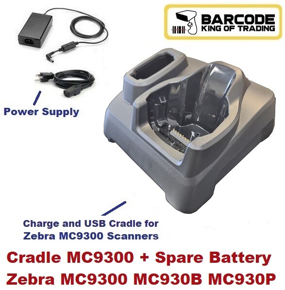 Charging Cradle for Zebra MC9300, MC930B, MC930P Android Scanners, USB ...
