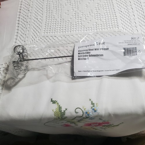 Pampered Chef Stainless Steel Mini Whipper #2635 Brand New Open Box ...