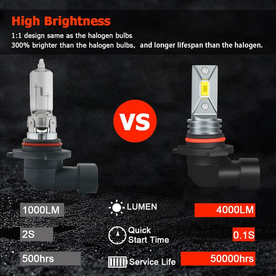 For Dodge Nitro 2007 2008 2009 6000K 4pcs LED Headlight High/Low Beam ...