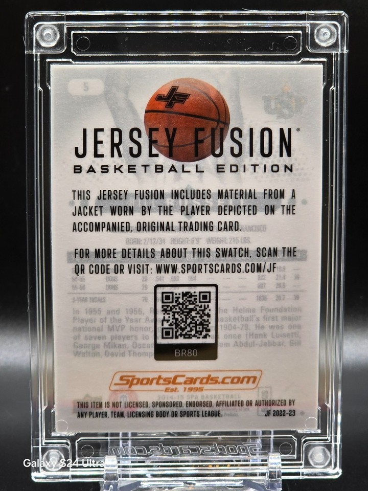 2022-23 Jersey Fusion Basketball Bill Russell HOF GU Dual Patch 85/99 ...
