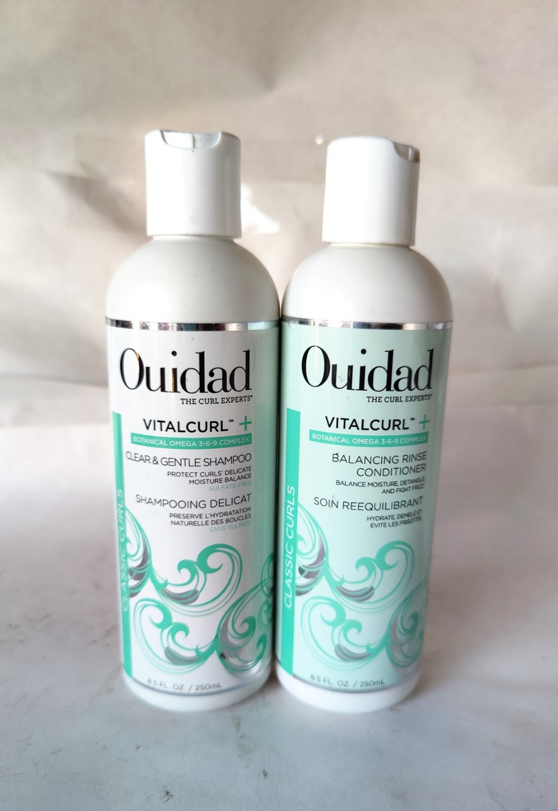 Ouidad VitalCurl Clear & Gentle Shampoo 8oz & Balancing Conditioner 8oz ...