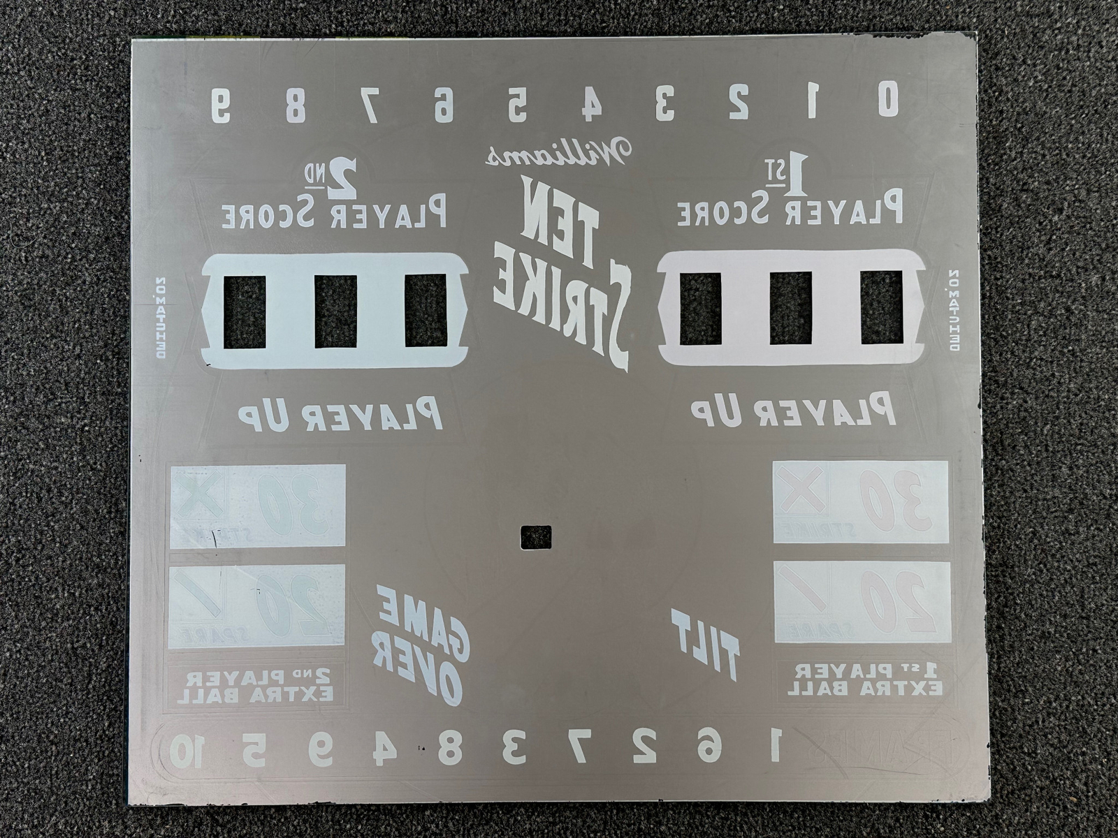 Williams Ten Strike Arcade Game Bowling Bowler Machine Game Backglass ...