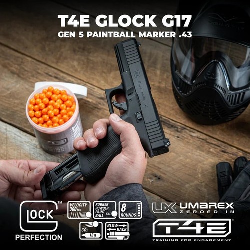 Umarex T4E Glock G17 Gen 5 Blowback Paintball Pistol .43 Сal Standard ...