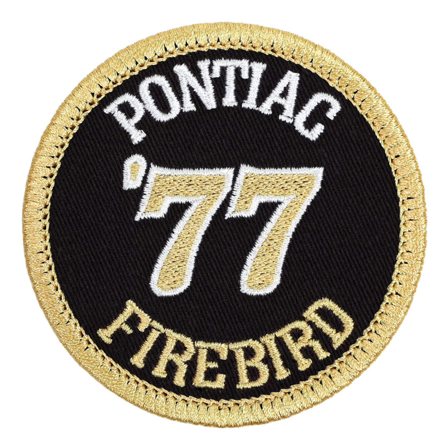 1977 Pontiac Firebird Embroidered Patch Black/Gold Iron-On Sew-On Hat ...