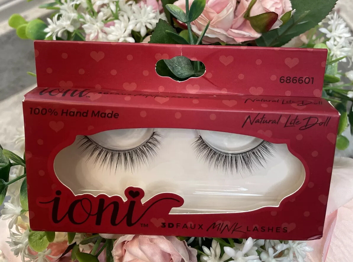 Ioni Eyelashes 3D Faux Mink Lashes Natural Lite Doll 100% Hand Made ...