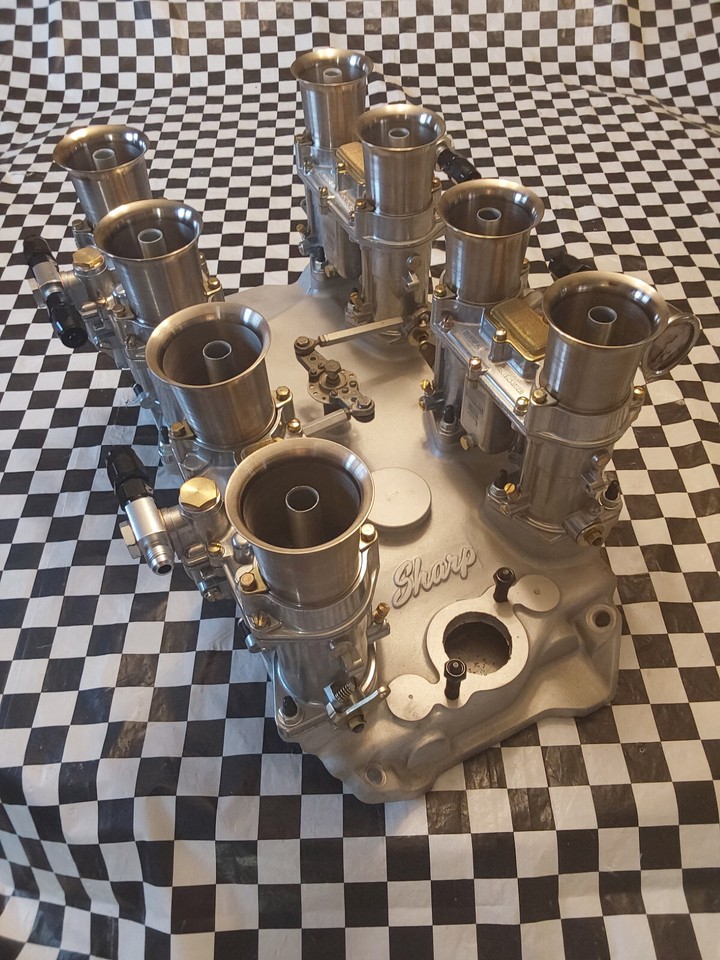 RARE SHARP/MOON BBC Intake "NEW Reed/Morel 48IDA" Carbs Hot Rat Rod ...