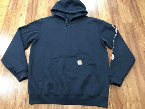 MENS LARGE - Carhartt K288 Midweight Logo Sleeve Graphic Hooded ...