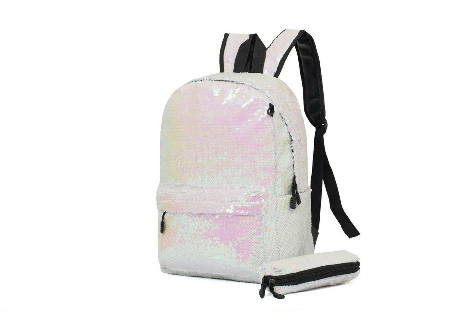 Shiny Sequins School Travel Backpack Glitter Shoulder Handbag Rucksack ...