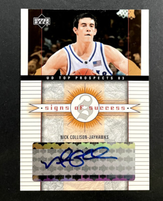2003 Upper Deck Top Prospects - Nick Collison #SS-NC Kansas Jayhawks ...