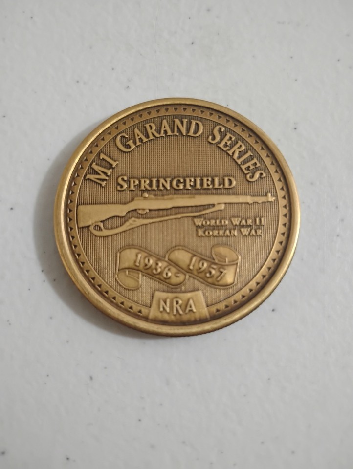M1 Garand Series Springfield Rifle NRA Coin Medallion WWII Korean War ...