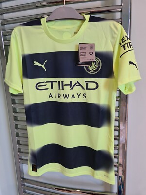 MCFC 3rd Jersey Size Small Colour Yellow "PUMA" New with Tags Attached ...