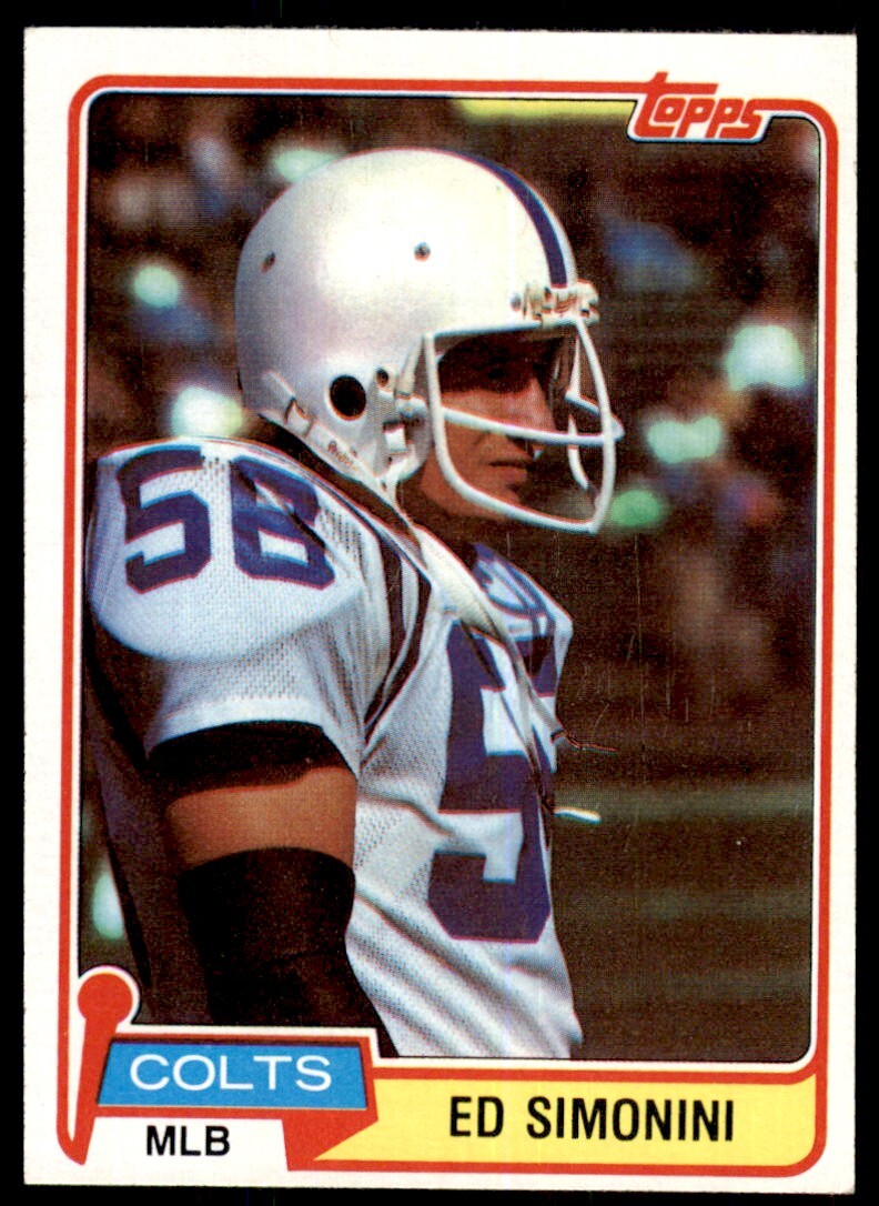 1981 TOPPS ED SIMONINI_ BALTIMORE COLTS #212 | eBay