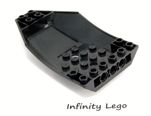 LEGO Black Canopy Cockpit Wedge Slope Curved Inverted 2 x 6 x 10 (47406 ...