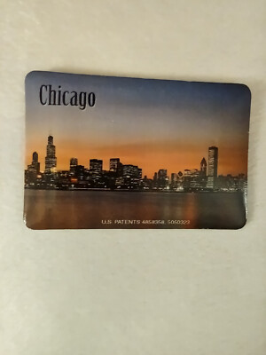 Chicago At Night Souvenir Refrigerator Magnet | eBay
