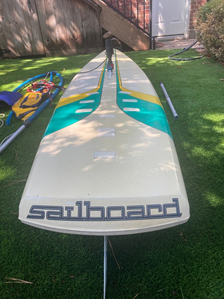 Sailboard Windsurfing Package: 12ft Board, 2 Sails, Mast, connectors ...