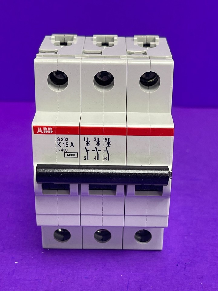 ABB S203-K15 Miniature Circuit Breaker 3 Pole 15A | eBay