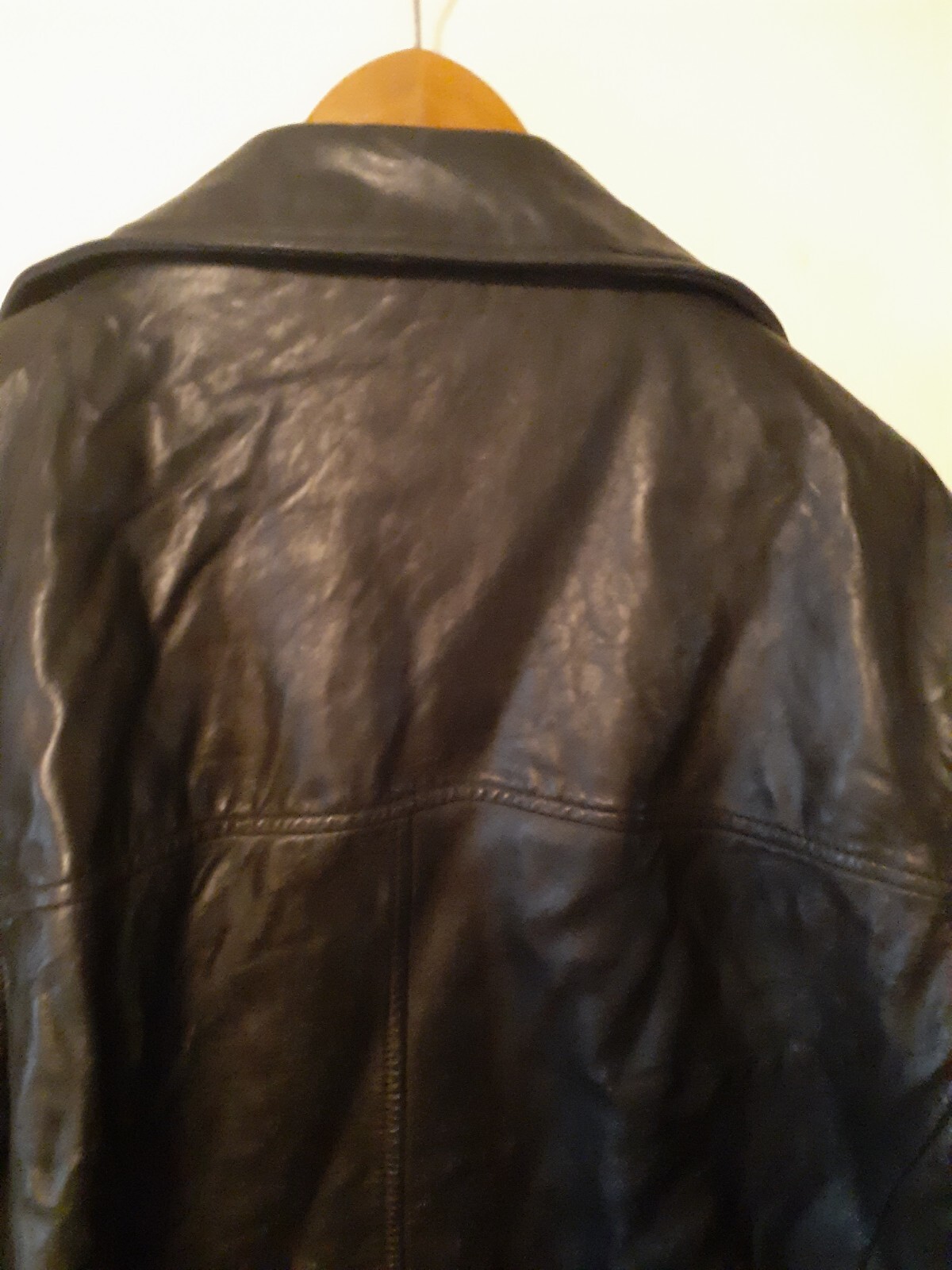 Charles Klein XLT Black Leather Bomber Jacket Coat - Gem