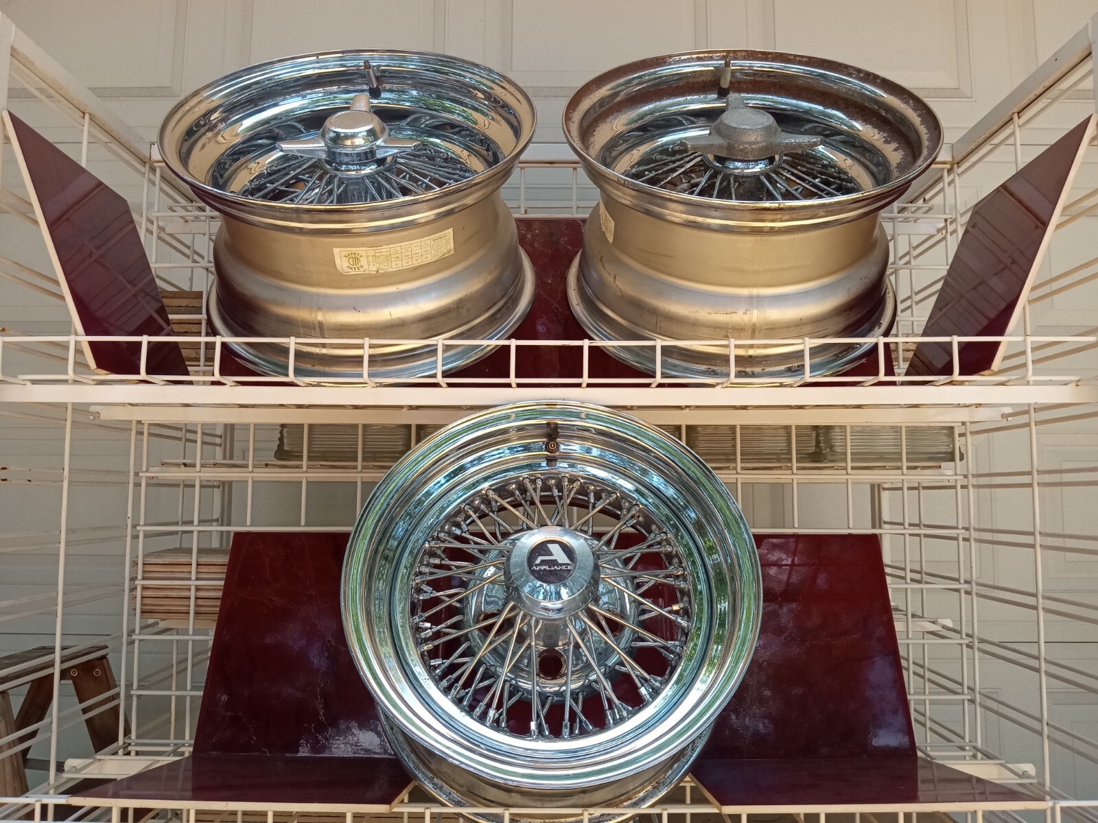 1988 Appliance True Spoke Wire (3) Wheels 15x8 JJTB Rear W/Front 14×7 ...