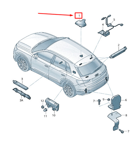 NEW AUDI Q5 FY ROOF ANTENNA 4M0035503RGRU 4M0035503R GRU ORIGINAL | eBay