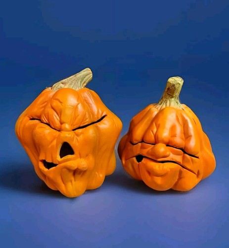 2-1996 Pumpkin's Jack O Lantern Vintage Grumpy Lighted Haloween ...