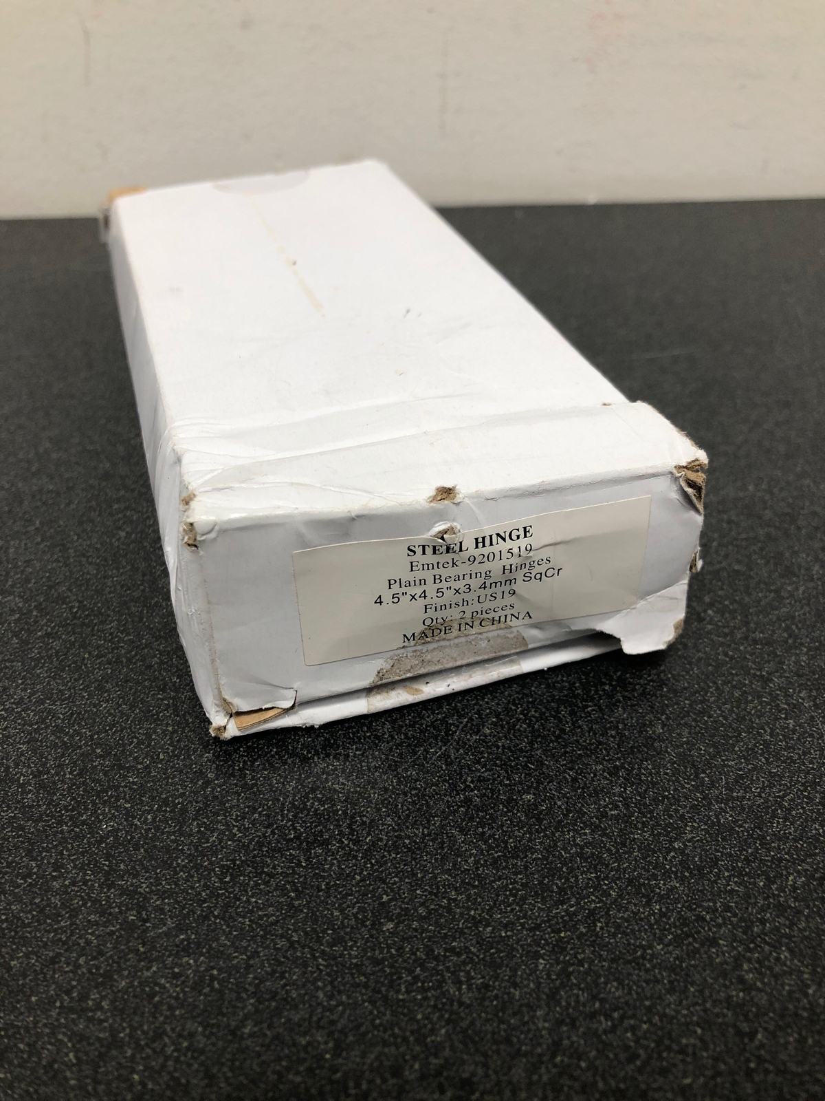 (2-Pk) Emtek Plain Bearing Heavy Hinge US19 Black 4-1/2" -1/2" 9201519 ...