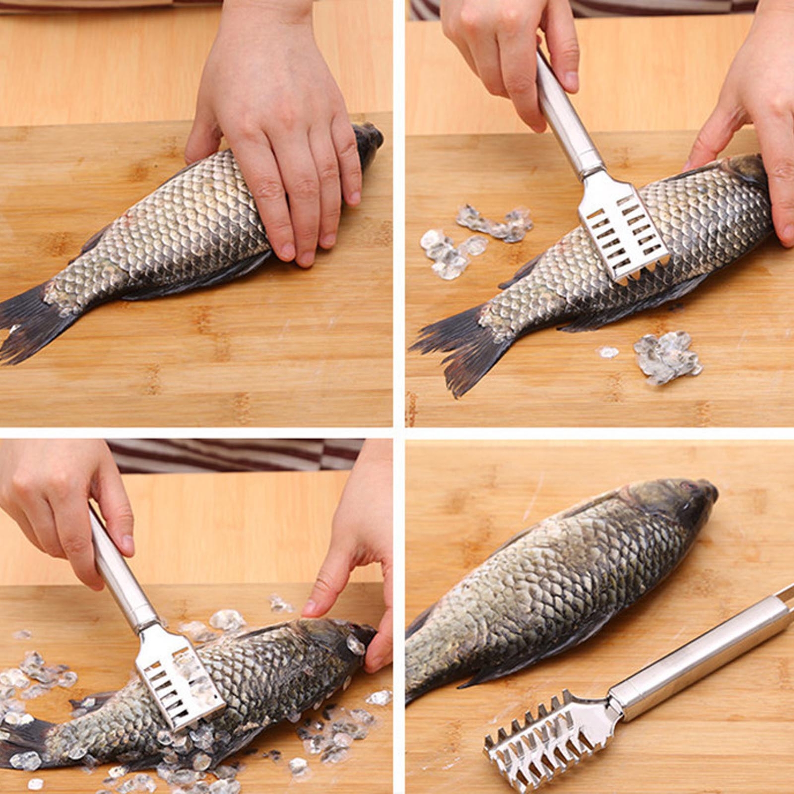 Fish Scaler Comfortable Grip Fish Scale Scraper For Kitchen | eBay UK