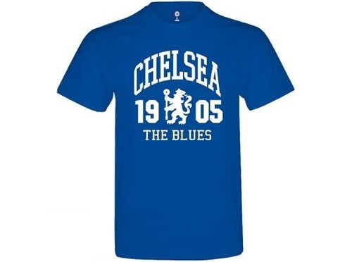 CHELSEA FC "THE BLUES" EST 1905 ADULT T-SHIRT 100% COTTON OFICIALLY ...