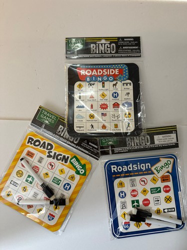 New ! Travel Games Roadside Bingo 3 Boards Car Bingo Road Signs NEW | eBay