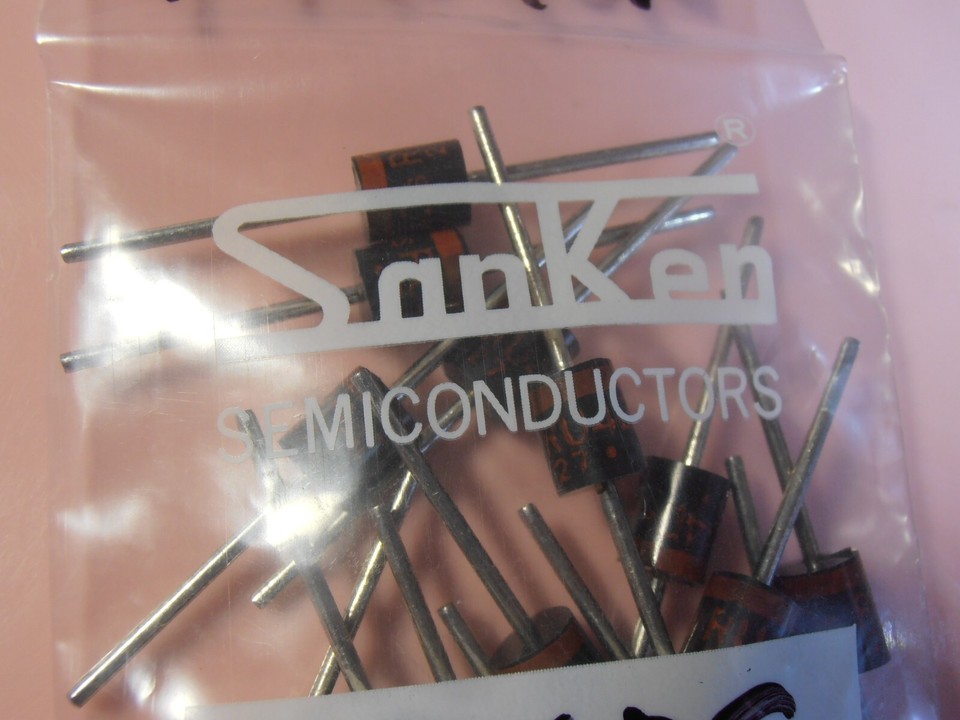 10x RU-4B SANKEN 800V 3A Fast-Recovery Rectifier Diodes AXIAL 6.5X8mm ...