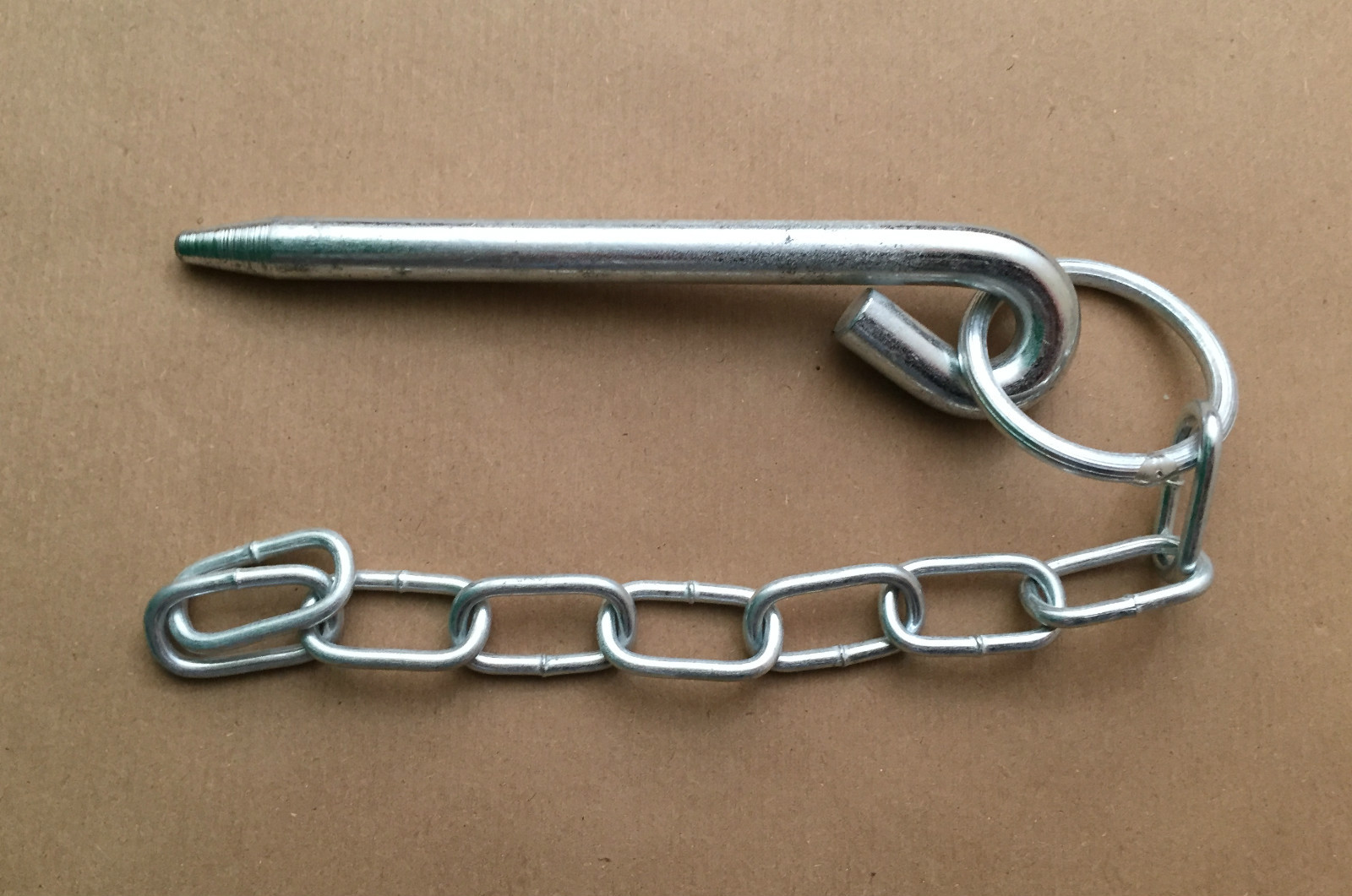 1 X Round Cotter Pin & Chain 140 X 9.5mm Horseboxes Trailers Tail Gate ...