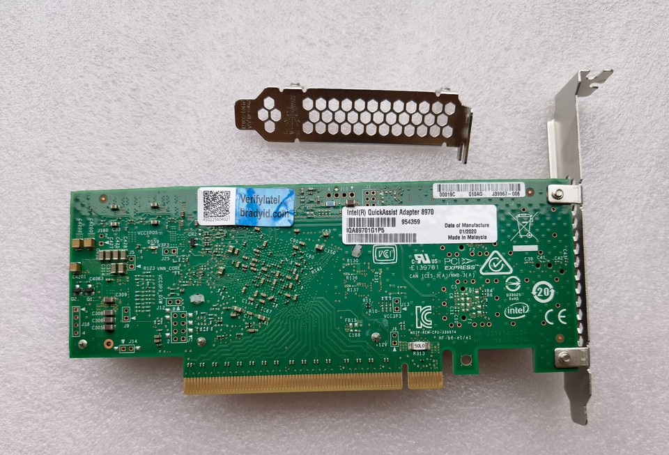 Intel QuickAssist Adapter 8970 QAT Accelerator x16 100Gb IQA89701G1P5 ...