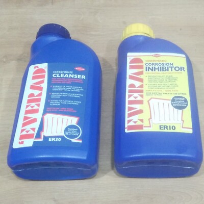 2x 500ml Everad Cleanser and CORROSION INHIBITOR Radiator Central ...