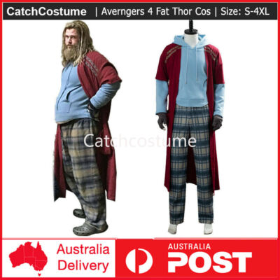 Avengers 4 Endgame Fat Thor Outfit Cosplay Costume Halloween Book Week ...