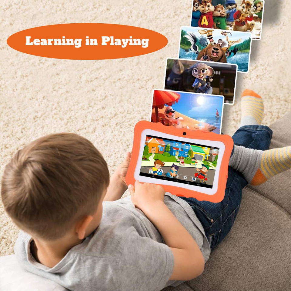 10 Inch 7'' Kids Educational Learning Tablet Wi-Fi Android Tablet w ...