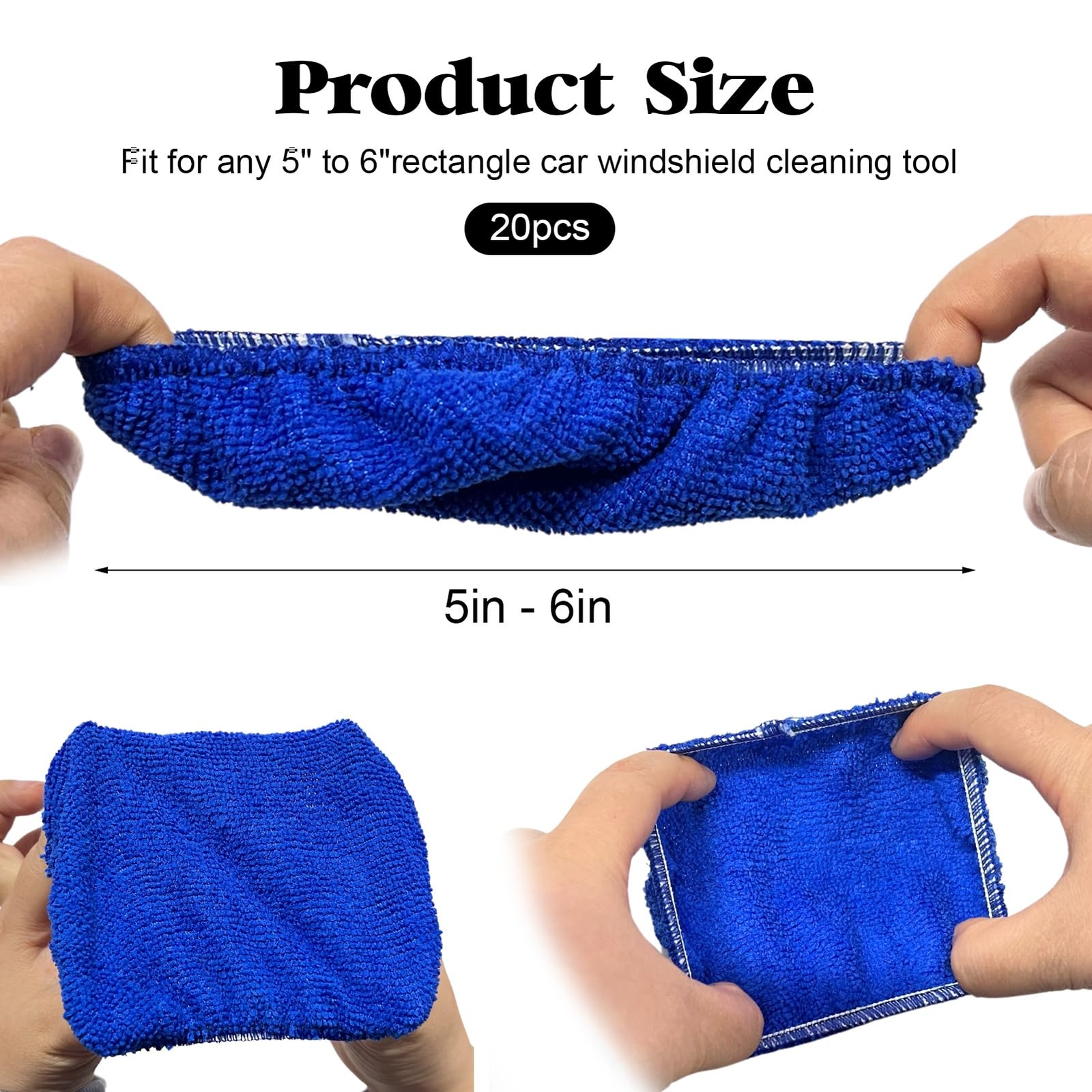 20Pack Car Microfiber Cloths for Windshield Cleaning Tool Glass ...