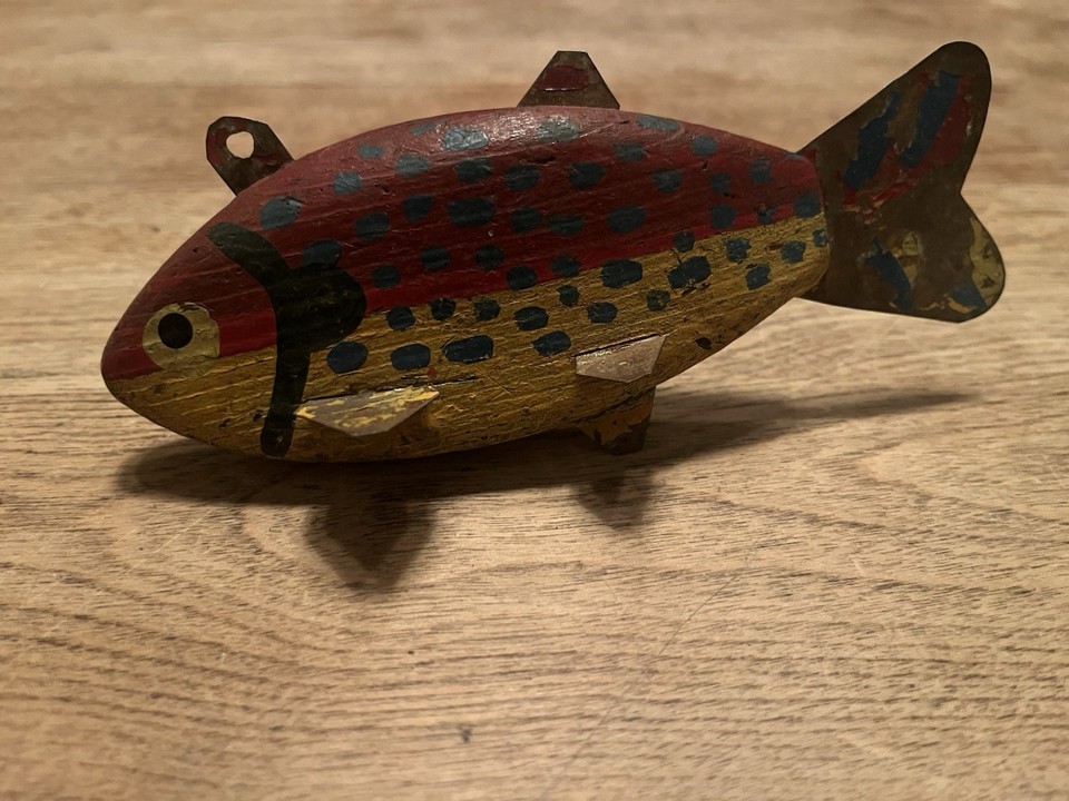 Vintage Antique Ice Fishing Decoy All Original Paint Great Condition ...