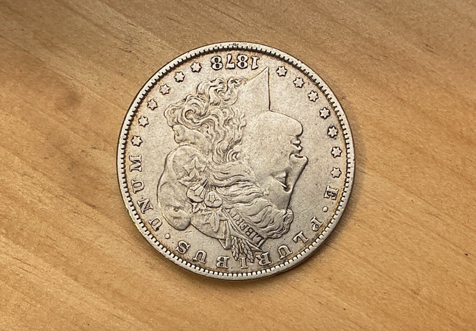 1878-P Morgan Silver Dollar #3041 Known as Chicken Loaf, Very-Fine Lady ...
