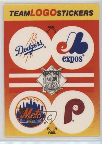 1991 Fleer Team Logo Stickers Los Angeles Dodgers Montreal Expos New ...