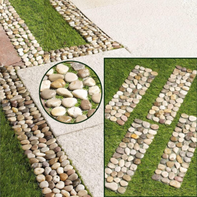 Pebble Edging Strips Real Stone Border for Home & Garden Decoration ...